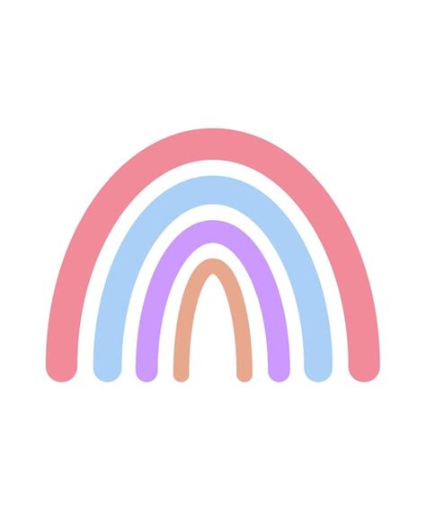 Dessin Arc En Ciel Coloré Vecteur Premium