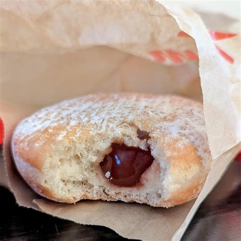 Smooch Food Tim Hortons Strawberry Fill Powdered Sugar Donut