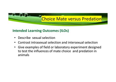 Mate Choice Versus Predation Pdf