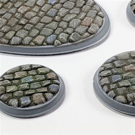 3d Printable 33 Piece Cobblestone Base Set By Custom Miniature Maker