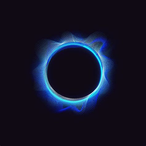 Abstract Particle Dots Circle Frame With Shiny Blue Effect 16537553 Vector Art At Vecteezy