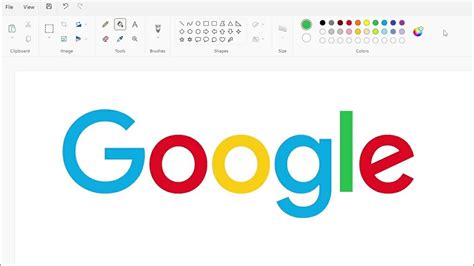 How To Draw The Google Logo Using Ms Paint How To Draw On Your