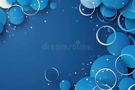 blue abstract background with overlapping circles aig51a stock