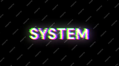 Premium Photo 3d Rendering System Text With Screen Effects Of