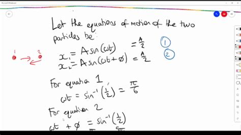 SOLVED Two Particles Execute Simple Harmonic Motion Of The Same Numerade