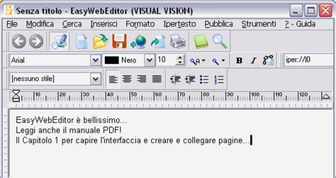 Easywebeditor Creare Un Sito Web Facilmente Manuale Online Del