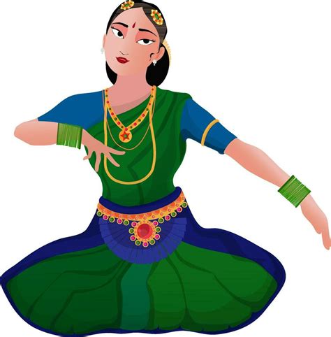 Young Woman Doing Bharatnatyam Indian Classical Dance 25324099 Vector