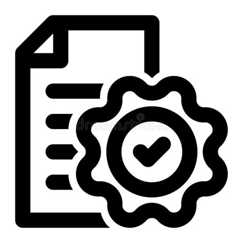 Data Integrity Verified Data Data Validation Outline Icon Stock Vector Illustration Of