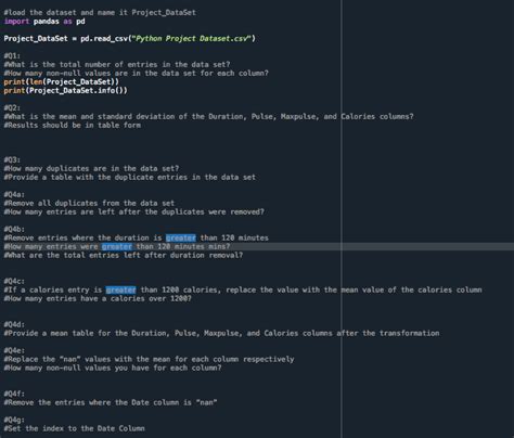 Solved Load The Dataset And Name It Project DataSet Import Chegg Com