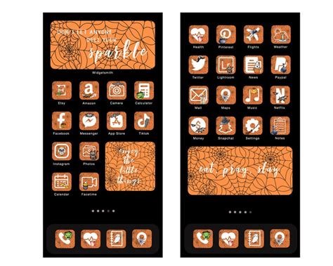 Halloween Ios 14 App Aesthetic Ios 14 Icons Modern Cute Etsy