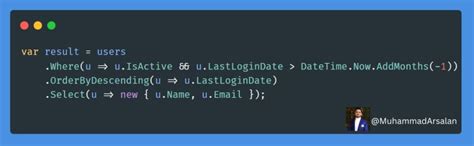 Dotnet Csharp Linq Advancedlinq Softwaredevelopment Codingbestpractices Codetips