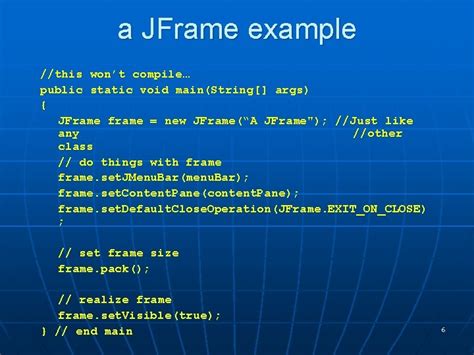 Java Swing Components And Containment Components And