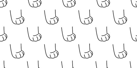 고양이 발 원활한 패턴 벡터 고양이 캘 리 발자국 만화 스카프 절연 반복 벽지 타일 배경 그림 낙서 화이트 갈고리 발톱에 대한 스톡 벡터 아트 및 기타 이미지 Istock