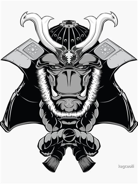Gorilla Samurai Sticker For Sale By Kagcaoili Redbubble