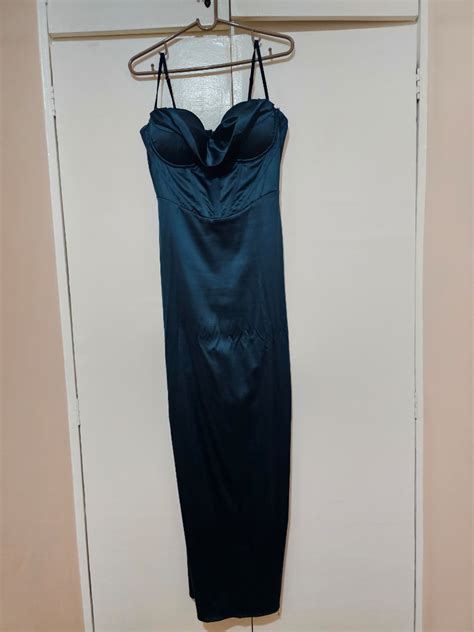 Emerald Green Satin Cami Evening Dress Womens Fashion Dresses And Sets