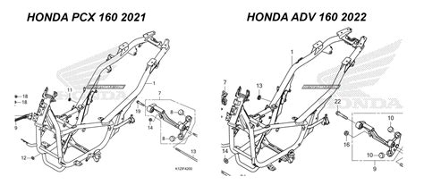 Rangka Honda Adv 160 Double Cradle Komparasi Frame Vs Pcx160 Dan