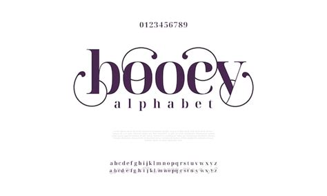 エレガントで豪華なアルファベット文字のフォントと数字クラシックなレタリングミニマルファッションタイポグラフィ プレミアムベクター