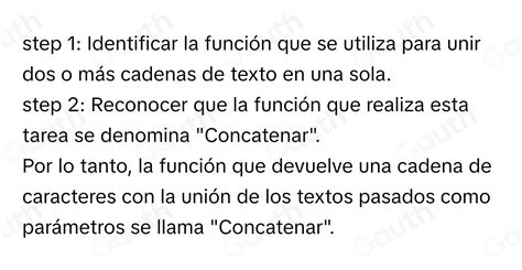 Solved La Función Que Devuelve Una Cadena De Caracteres Con La Unión