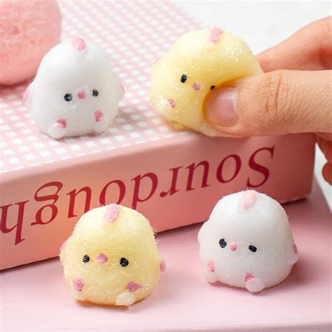 4pcs Mini Taba Squishies Squichy Chick Toy Party Favors For