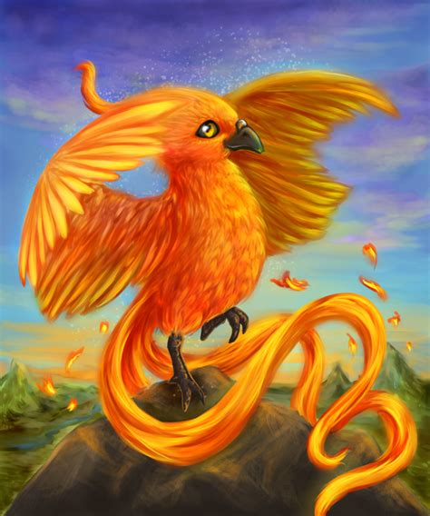 Phoenix Hatchling By Midnightartdragon On Deviantart