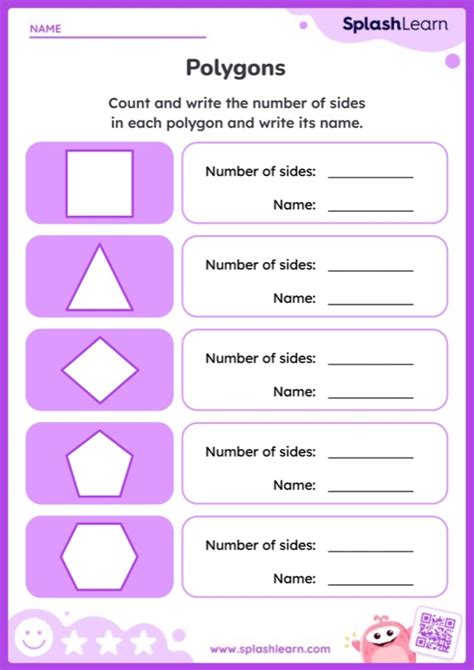 Polygons Worksheets Free And Printable Splashlearn