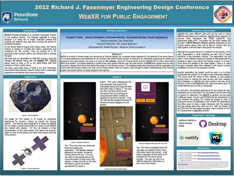 Webxr For Public Engagement Behrend Senior Design Program