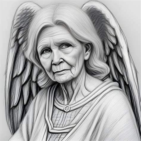 Angel Drawing In Pencil
