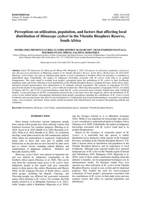 Pdf Perceptions On Utilization Population And Factors That