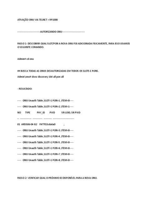 configurar onu via cli olt fiberhome pdf rede de computadores