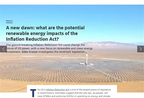 The Renewable Energy Impacts Of The Inflation Reduction Act Future