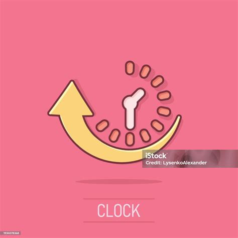 Downtime Icon In Comic Style Uptime Vector Cartoon Illustration On White Isolated Background