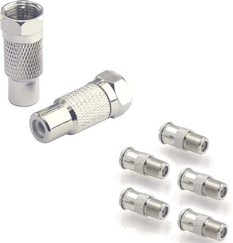 Vce 2 Pack Atari Adapter Rca Female To F Type Male Rf
