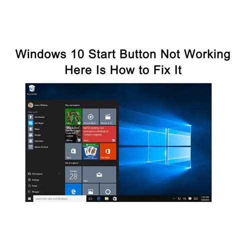 Why My Start Button Is Not Working In Windows