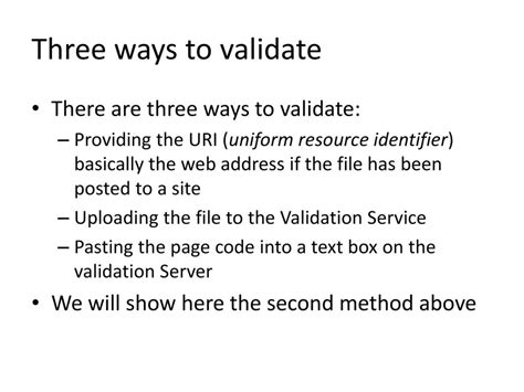 Using The Html And Css Validation Services Ppt Download