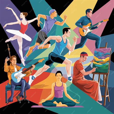 Vector Illustrations Of People In Different Activities And Poses