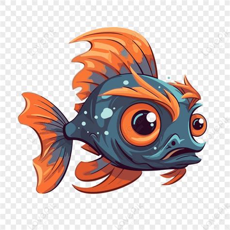 물고기 머리만화클립 아트상표 Png 일러스트 무료 다운로드 Lovepik