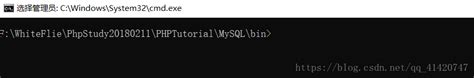 命令行使用phpstudy环境中的mysqlphpstudy的mysql如何命令行启动 Csdn博客