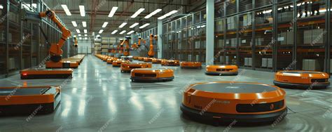Premium Photo A Factory Floor Where Cobots Collaborative Robots Work