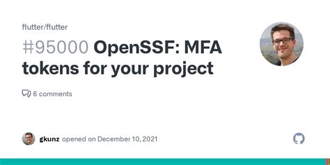 Openssf Mfa Tokens For Your Project · Issue 95000 · Flutterflutter · Github