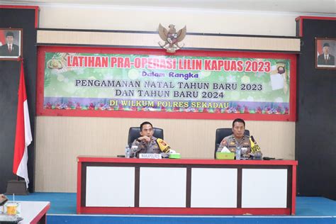 Polres Sekadau Akan Laksanakan Ops Lilin Kapuas 2023 Dan Operasi Aman