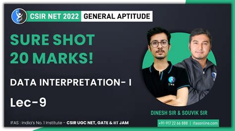 Exam Mapping Series Csir Season 2 0 Day 10 L9 Data Interpretation Youtube