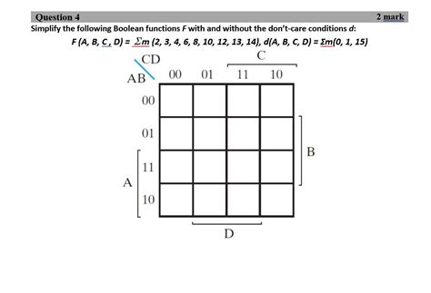 Solved Simplify The Following Boolean Expressions A