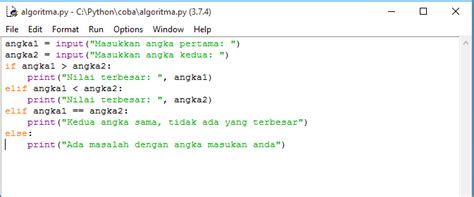 belajar implementasi algoritma pemrograman pada python by bambang ts