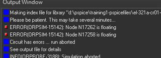 Pspice For Ti Error Orpsim Node N Is Floating