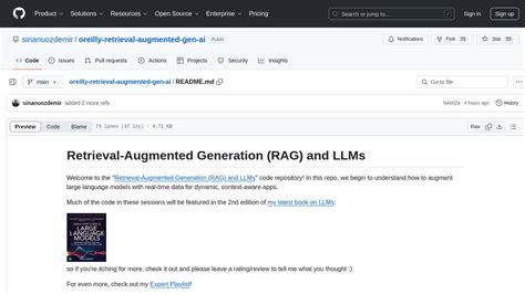Github Oreilly Retrieval Augmented Gen Ai Features Alternatives