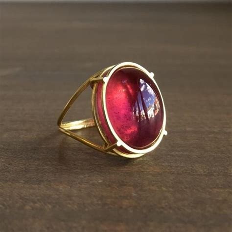 Raw Ruby Double Band Ring Genuine Earth Mined Ruby Ring With Double