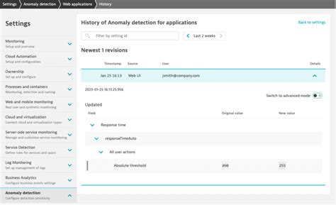 Settings 20 — Dynatrace Docs