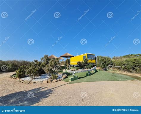 Cala Pipara Beach Bar Grande Baia Resort Beach Sardegna Italy Stock