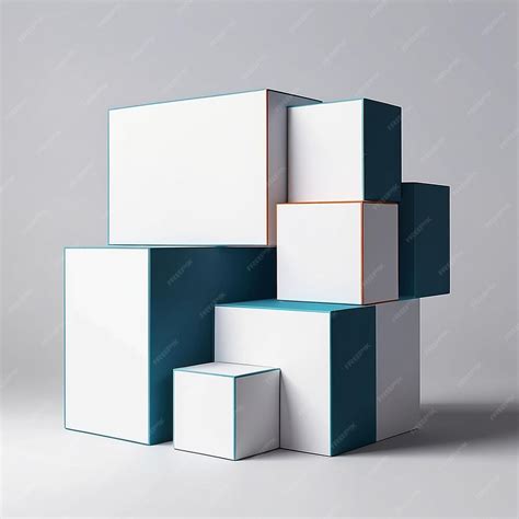 Premium Photo Stacked Cubes Podium For Product Presentation