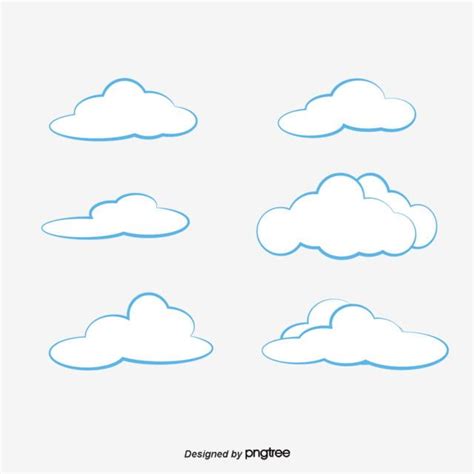 Nubes Blancas PNG Dibujos De Nube Nube Animada Simple PNG Y Vector